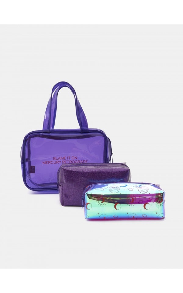 Kosmetiktasche, 3er-Set Farbe Mehrfarbig - SINSAY - 6432K-MLC