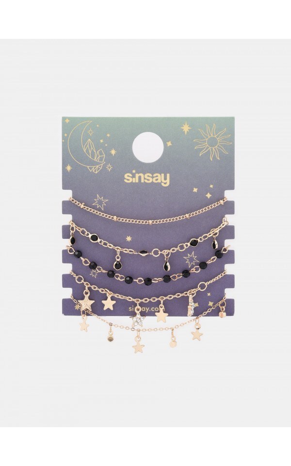 Komplet od 5 narukvice, SINSAY, 5294K-GLD