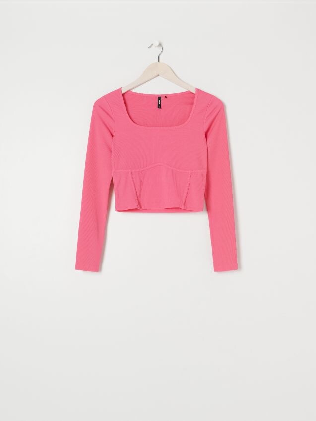 Krótkie crop topy damskie w sklepie Sinsay