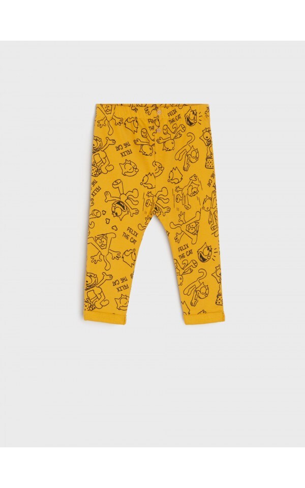 Legginsy Kot Felix Kolor żółty - SINSAY - 9828L-17X