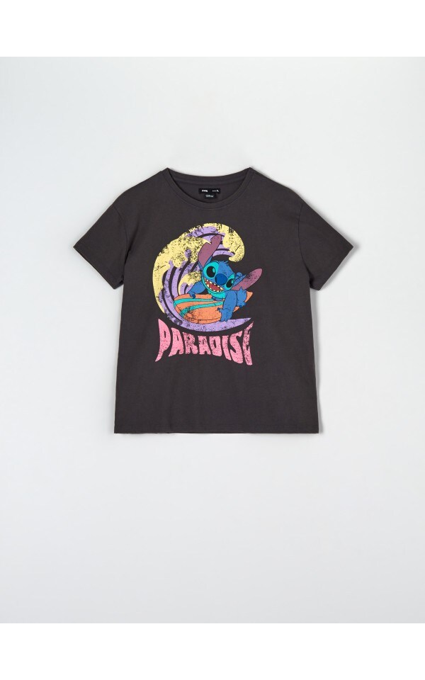 Tricou cu imprimeu Lilo & Stitch, SINSAY, 5831F-90X